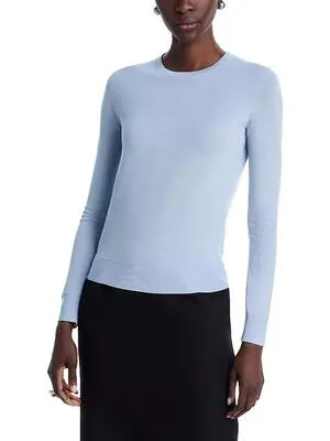 Theory Wool Crewneck Sweater - Light Blue