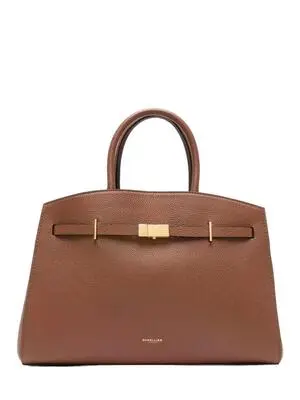 DEMELLIER Midi Hudson Buckled Tote Bag - Brown