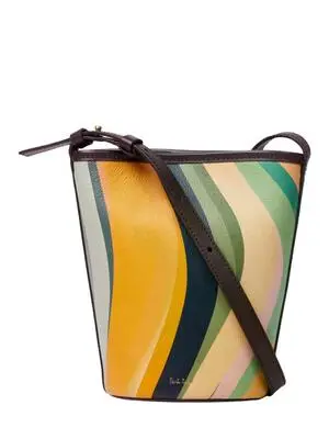 Paul Smith Mini Striped Bucket Bag Neutrals