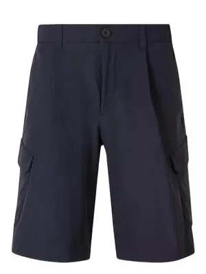Herno Pleat-detail Cargo Shorts - Blue