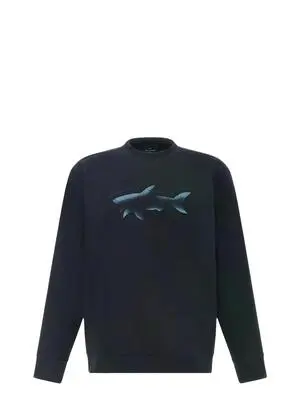 Paul & Shark Shark Print Sweatshirt - Blue