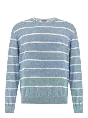 Paul & Shark Striped Crew-neck Sweater - Blue