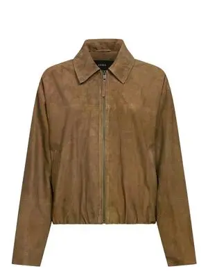 ARMA Zip Leather Coat - Brown
