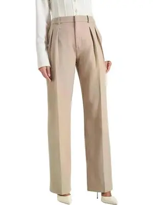 Manière De Voir Julie Pleated Trousers - Neutrals