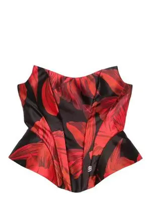 BABYLONE PARIS Floral-print Top - Red