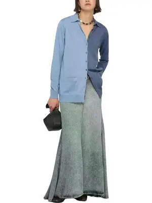 SEMICOUTURE Colour-block Cardigan - Blue