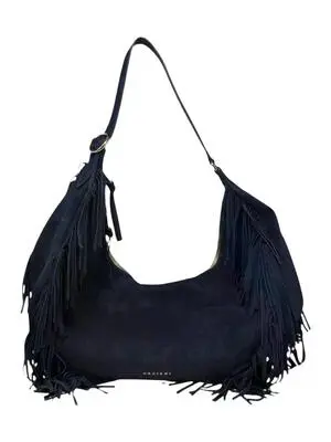ORTIGNI Fringed Shoulder Bag - Blue