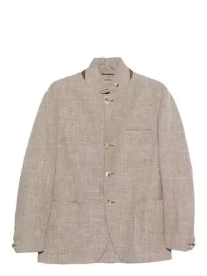 Canali Brown Button Blazer - Neutrals