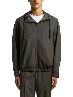 Peserico Hooded Zip Jacket - Brown