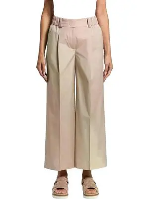 Peserico Pleated Wide-Leg Trousers Neutrals