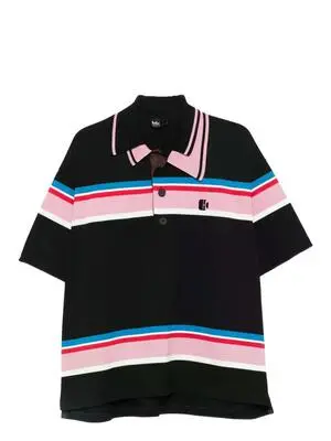 Kolor Striped Polo Shirt - Black
