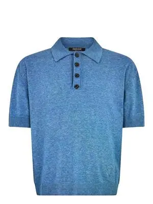 Roberto Cavalli Logo-embroidered Polo Shirt - Blue
