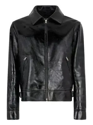 ROBERTO CAVALLI Zip-Up Leather Jacket