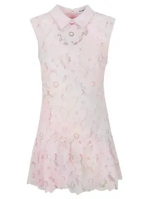 SELF-PORTRAIT Lace Mini Dress - Pink