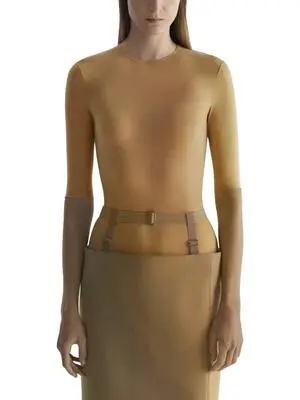 MUGLER Jersey T-shirt - Neutrals