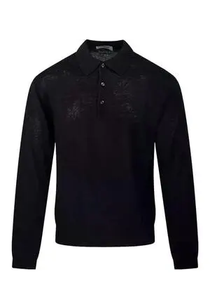 DIANA STUDIO Long-sleeved Polo Shirt - Black