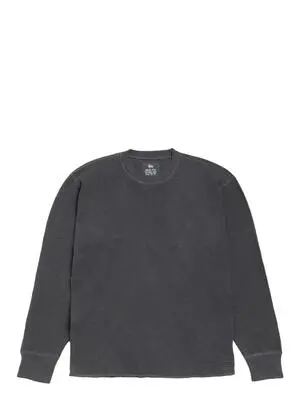 StÜssy Pigment Dyed Long Sleeve Thermal Sweater - Grey