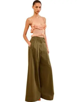 Ulla Johnson Motherwell Wide-Leg Trousers Pinon
