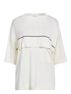 Brunello Cucinelli Cashmere And Silk Blend Sweater - Ivory