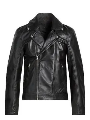 Bolongaro Trevor Leather Biker Jacket - Black