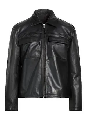 Bolongaro Trevor Pebbled-leather Jacket - Black