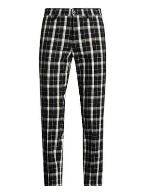 DEPARTMENT 5 Checked Flannel Trousers - Black