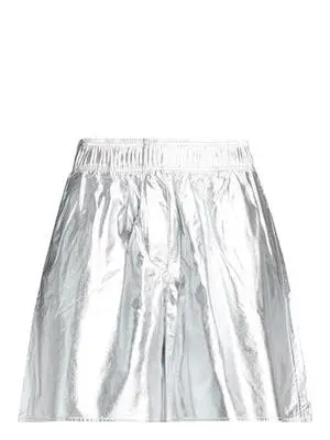 8PM Lamé High-waisted Shorts - Silver