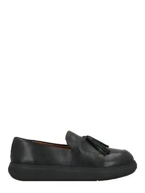 Fitflop Leather Loafers With Tassel Detail And Flatform Sole - Black