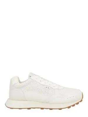 Armani Exchange Low-top Sneakers With Brand Logo - Off White