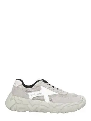 Armani Exchange Chunky Suede Sneakers - Light Grey