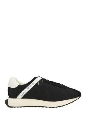 Armani Exchange Low-top Sneakers With Brand Logo - Black