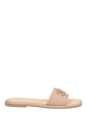 AIGNER AIGNER Blush Leather Slide Sandals