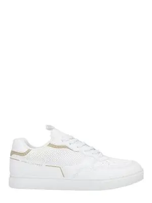 Armani Exchange Low-top Sneakers With Logo And Piped Trims - White