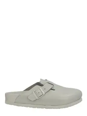 BIRKENSTOCK Light Leather Mules & Clogs Grey