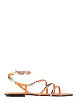 Tory Burch Sandals With Buckle-fastening Ankle Strap - Orange