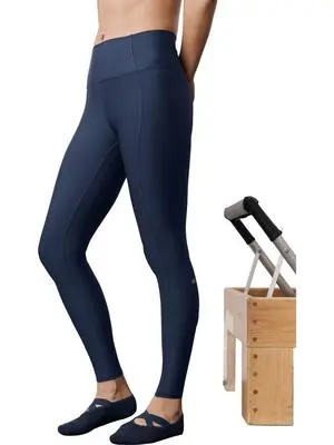 Alo Yoga Airlift High-waist 7/8 Fine Line Legging Navy