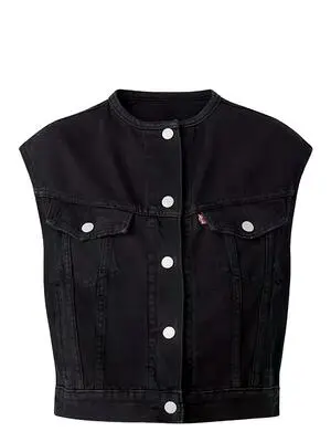 LEVI'S Collarless Buttoned Vest - Black