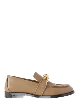 Bottega Veneta Astaire Embellished Leather Loafers - Brown