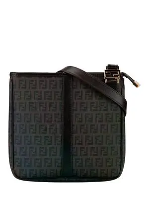 Fendi Zucchino Spalmati Crossbody Bag - Brown