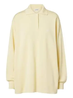 Loewe Cashmere And Silk-blend Polo Sweater - Yellow