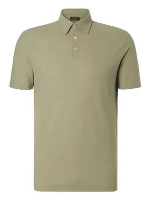 SLOWEAR Zanone Cotton Polo Shirt - Green