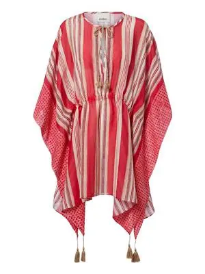 Isabel Marant Printed Cotton And Silk Kaftan - Red