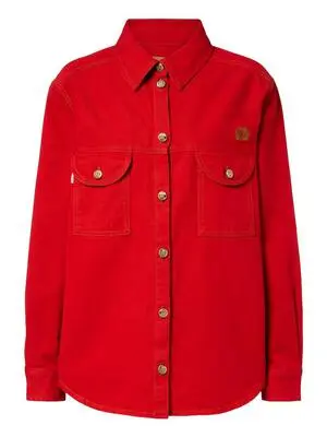 BLAZÉ MILANO Berber Denim Overshirt - Red