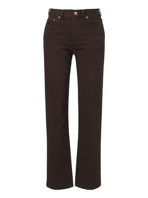 BLAZÉ MILANO Paso Straight Jeans In Dark Choco - Brown