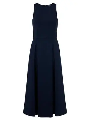 Max Mara Cannone Cotton-blend Jersey Midi Dress - Blue