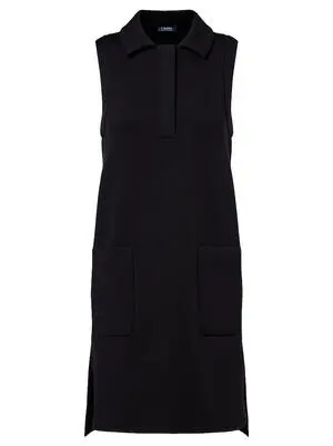 Max Mara Saggina Cotton-blend Jersey Polo Dress - Black
