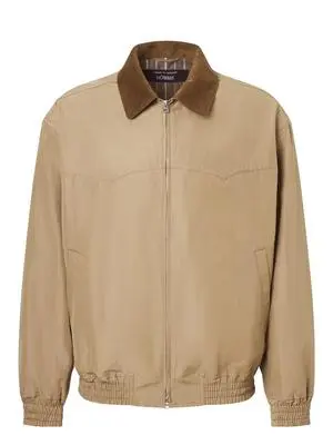 Comme Des Garçons Corduroy-trimmed Blouson Jacket - Beige