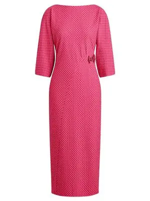 Scanlan Theodore Resin-detailed Pencil Dress - Raspberry