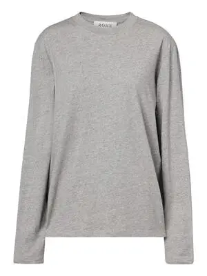 RÓHE Cotton Jersey T-shirt - Grey