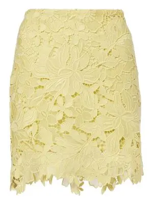 Sportmax Bora Floral Lace Miniskirt - Yellow